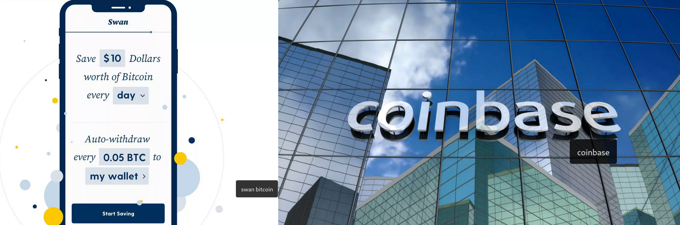 Coinbase vs Swan Bitcoin | Hyperbitcoinization | h17n.com